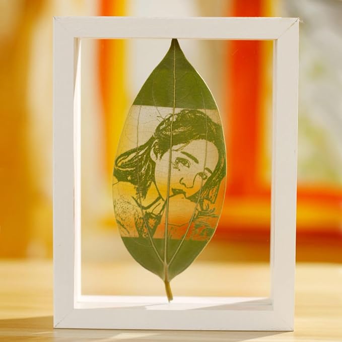 Leaf Engraving ( With Wooden Frame) – My Store