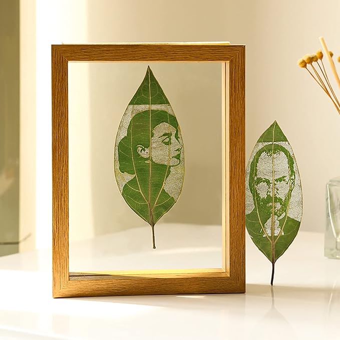 Leaf Engraving ( With Wooden Frame) – My Store
